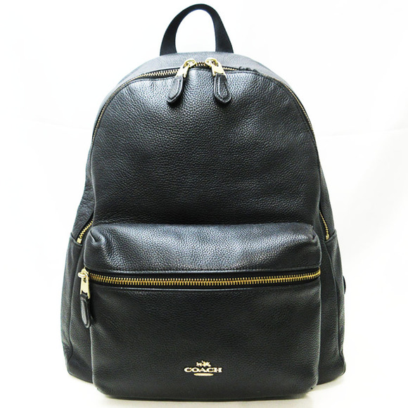 Coach | Bags | Coach Backpack Leather Black 657 F38288 Womens Mens ...